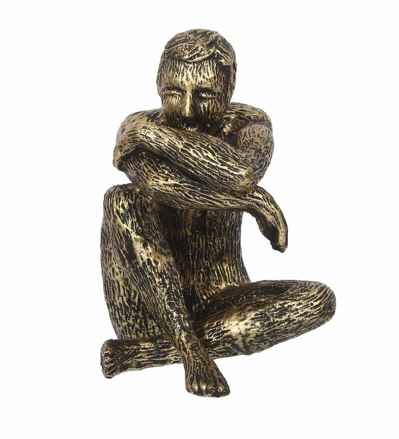 Buy Thinking Man Polyresin Human Figurine by eCraftIndia Online - Human ...