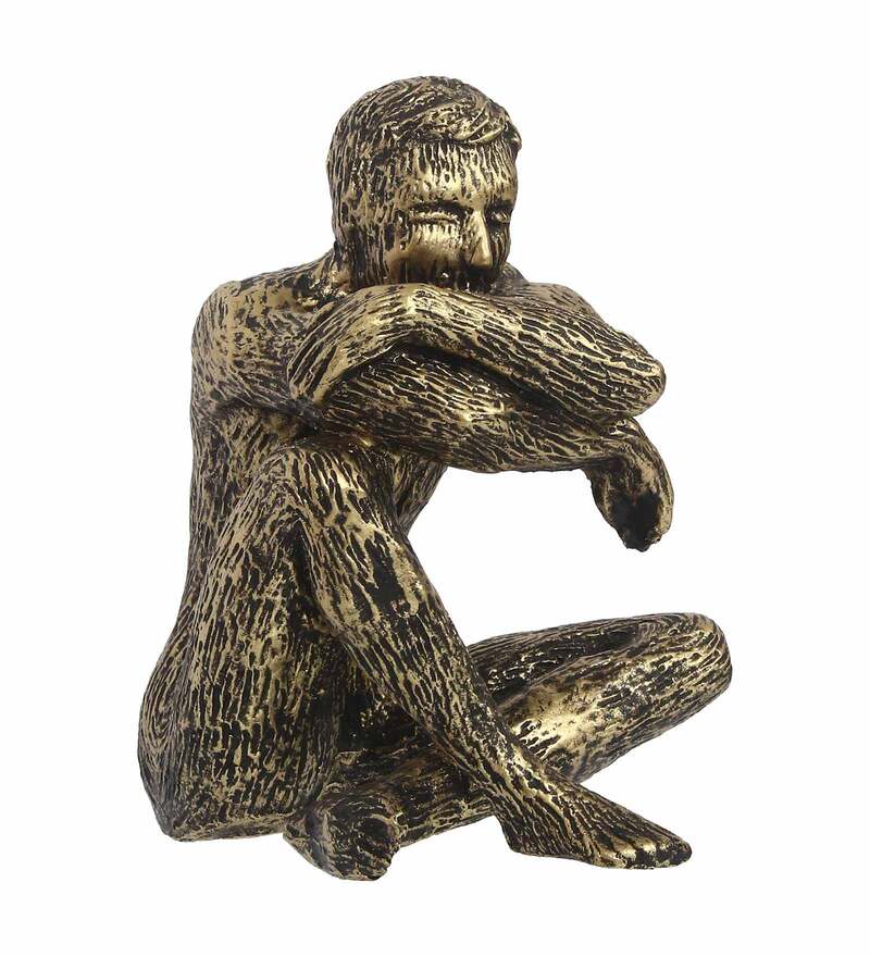 Buy Thinking Man Polyresin Human Figurine by eCraftIndia Online - Human ...