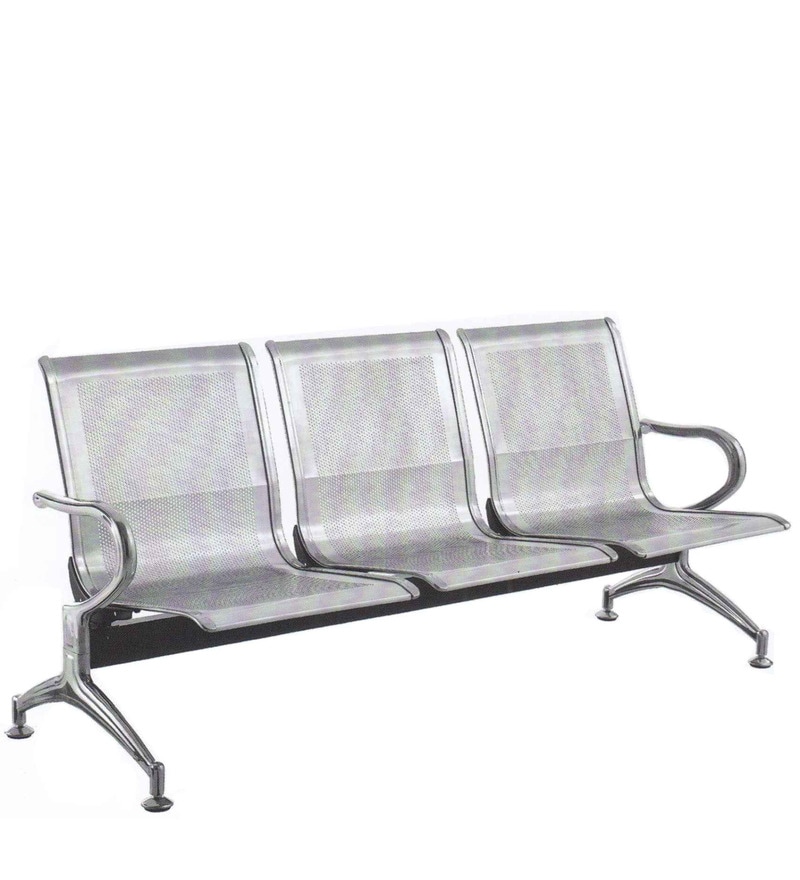 Buy Three Seater Visitor Bench in Silver Colour by Eros Online ...