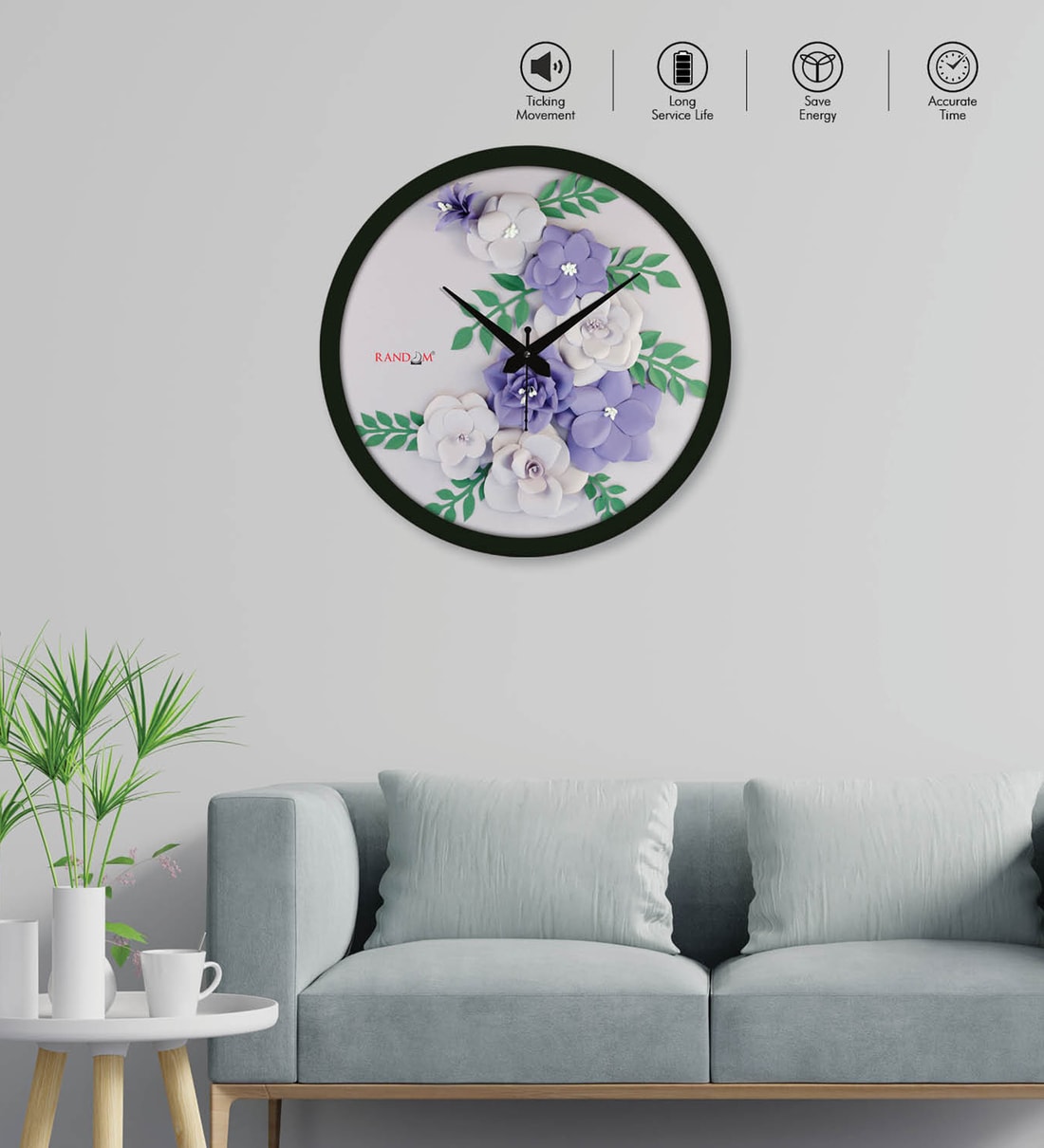 Buy Tic Toc Multicolour Plastic Wall Clock at 4% OFF by Random | Pepperfry