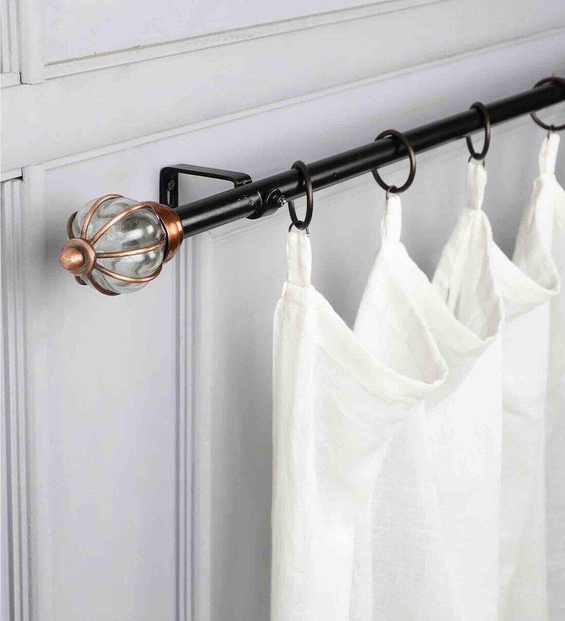 Buy 19 mm Iron Curtain Rod with Metal Finial by TheDecorMart Online ...