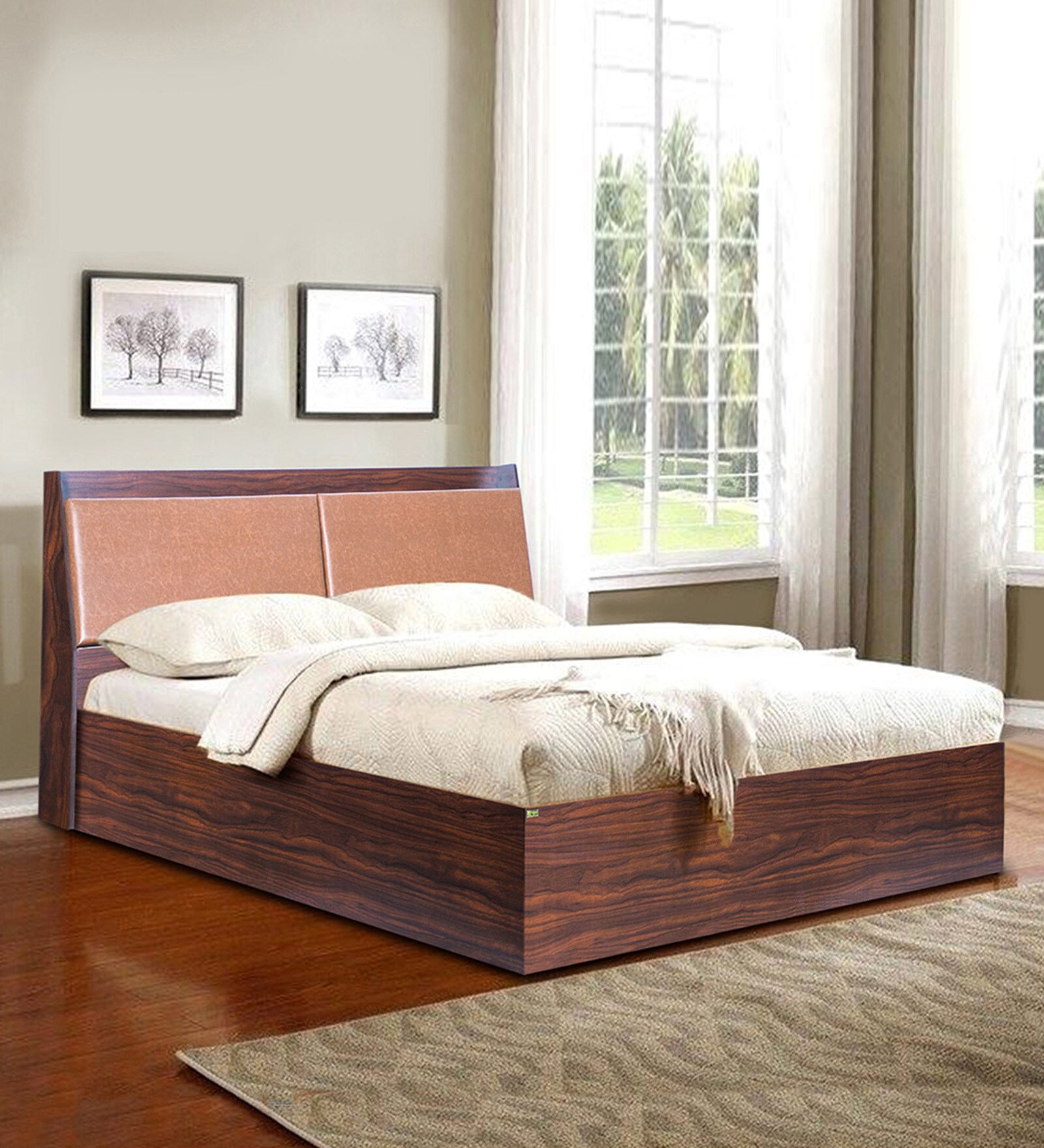 Buy Tiara King Bed in Walnut Colour at 30% OFF by Trevi Furniture ...