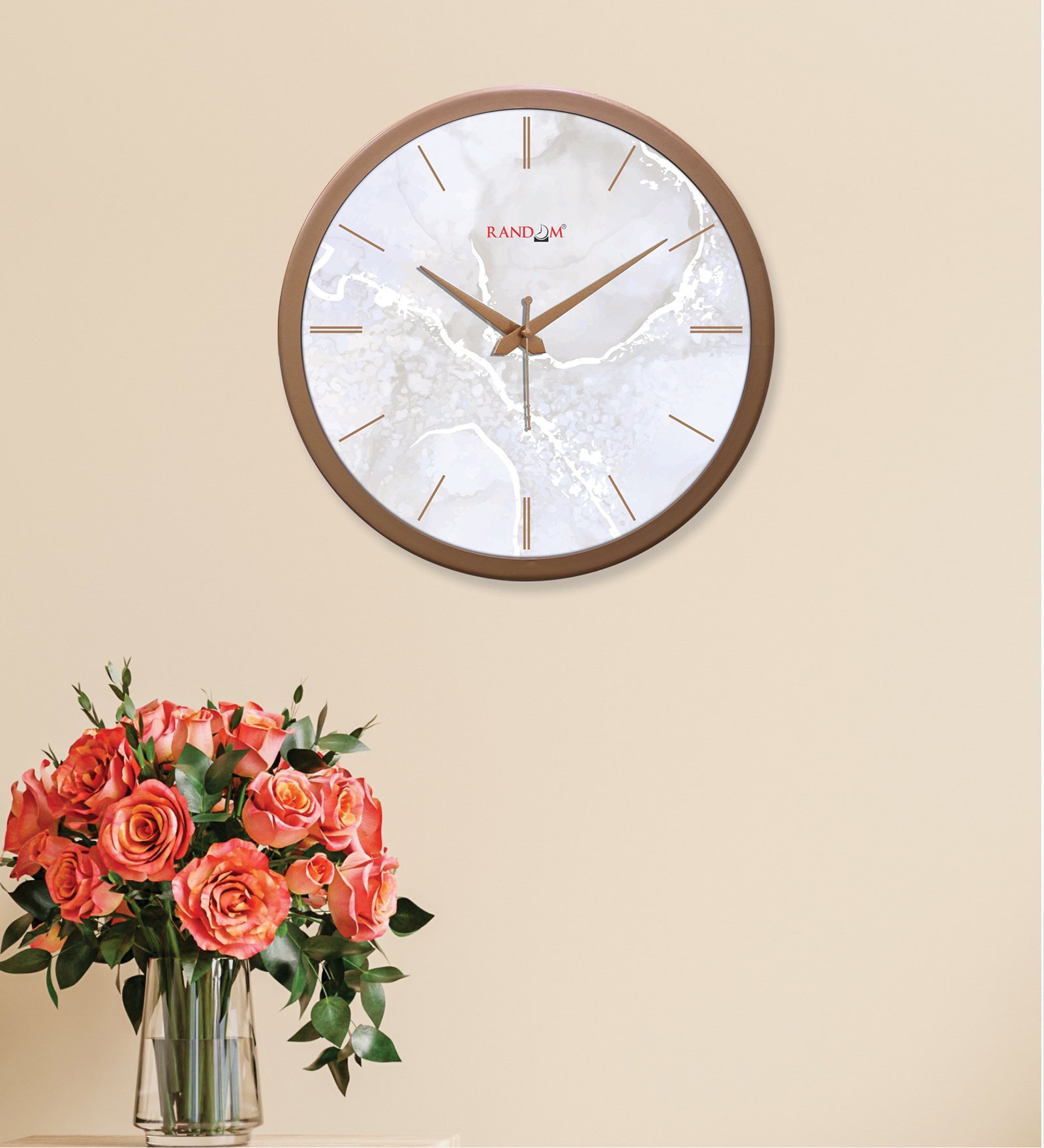 Buy Tic Toc Copper Plastic Wall Clock at 12% OFF by Random | Pepperfry