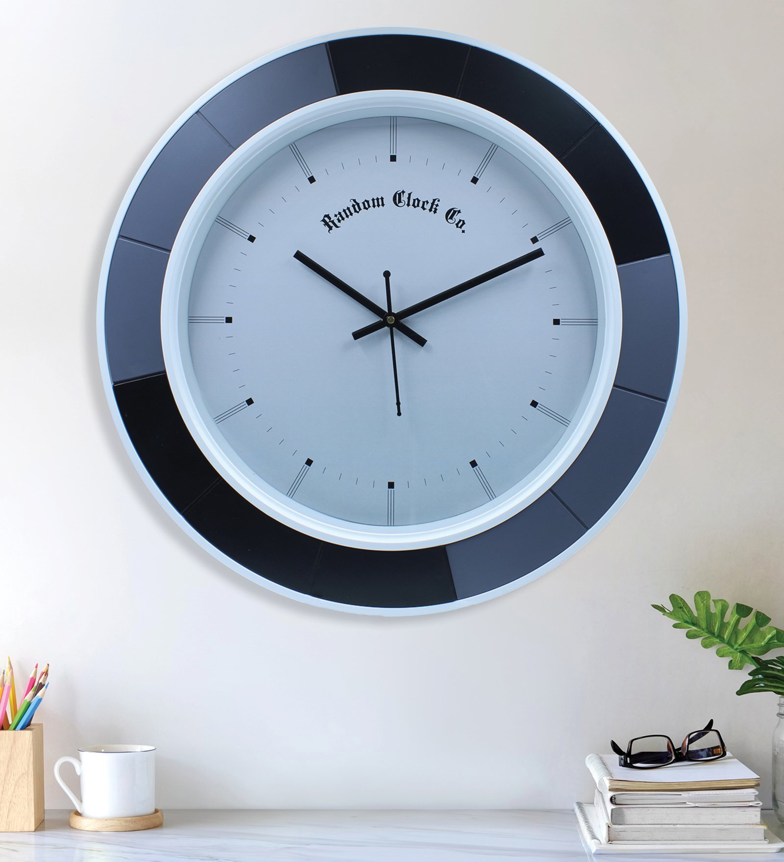 Buy Tic Toc Black & White Plastic Wall Clock at 67% OFF by Random ...