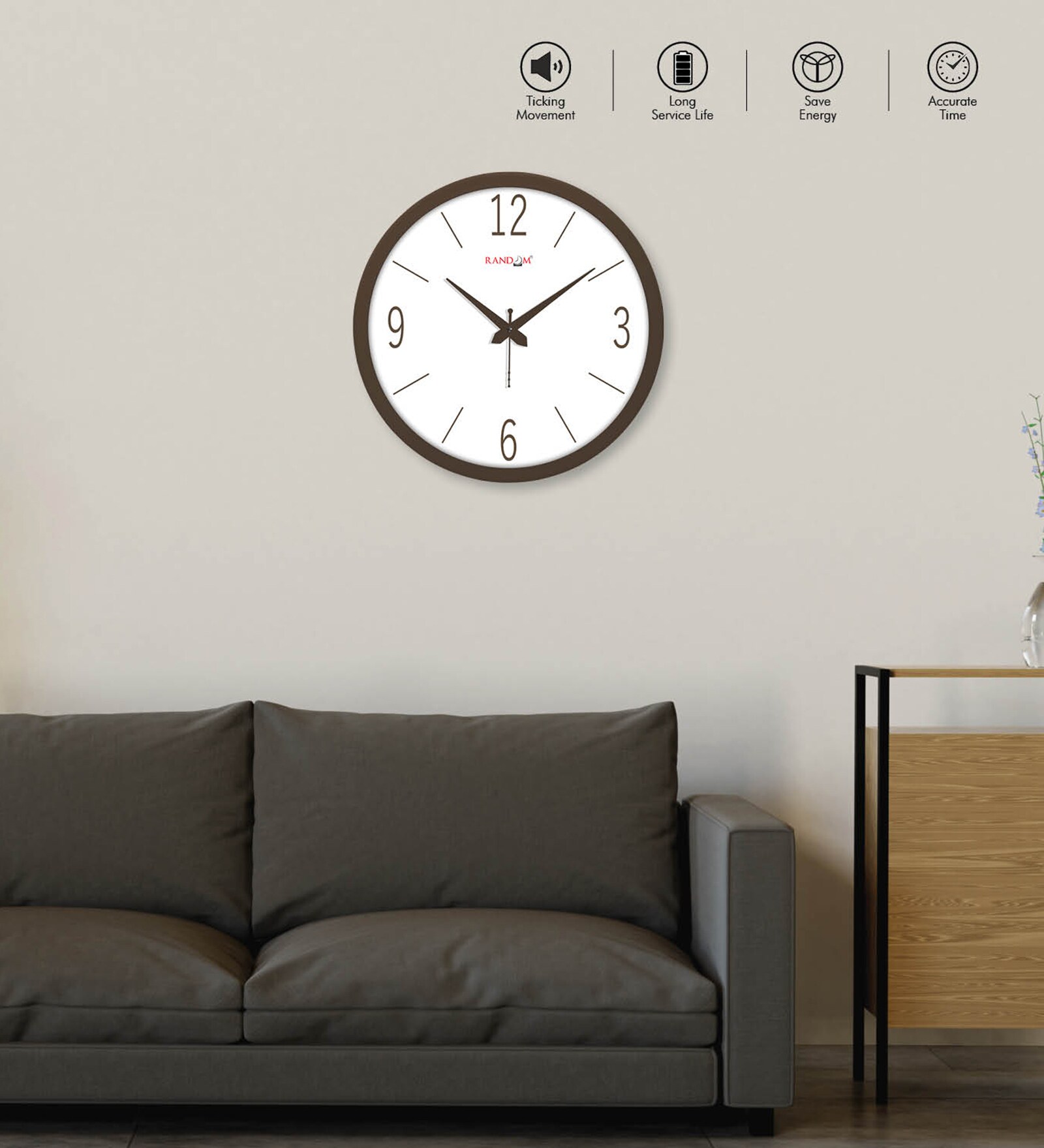Buy Tic Toc Black & White Plastic Wall Clock at 19% OFF by Random ...