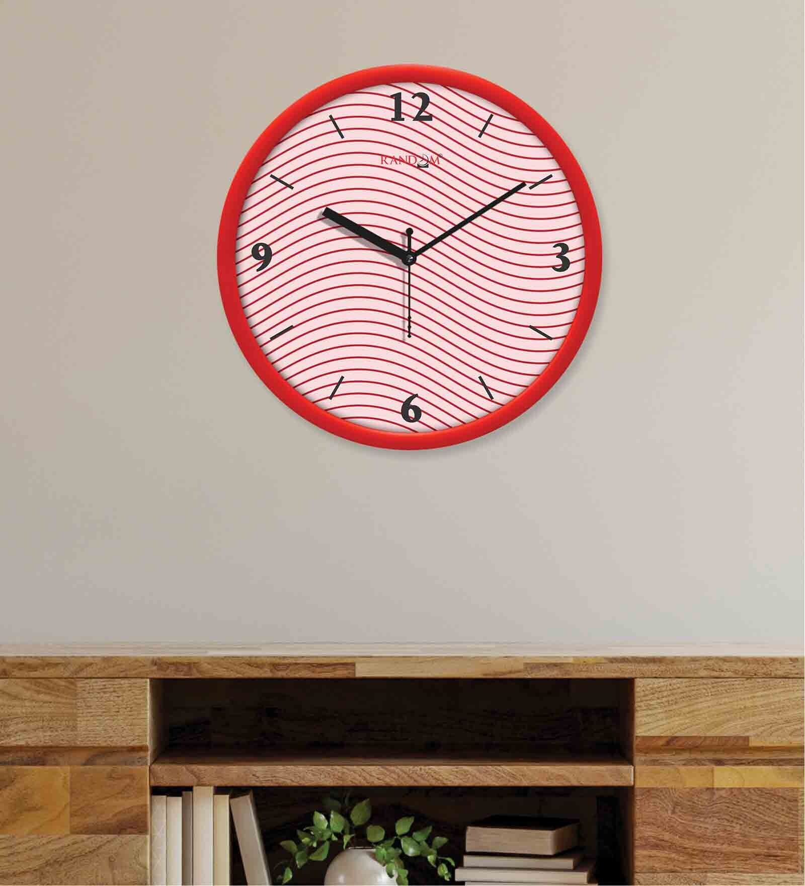 Buy Tic Toc Red Plastic 11 Inches Decorative Wall Clock by Random at 15 ...