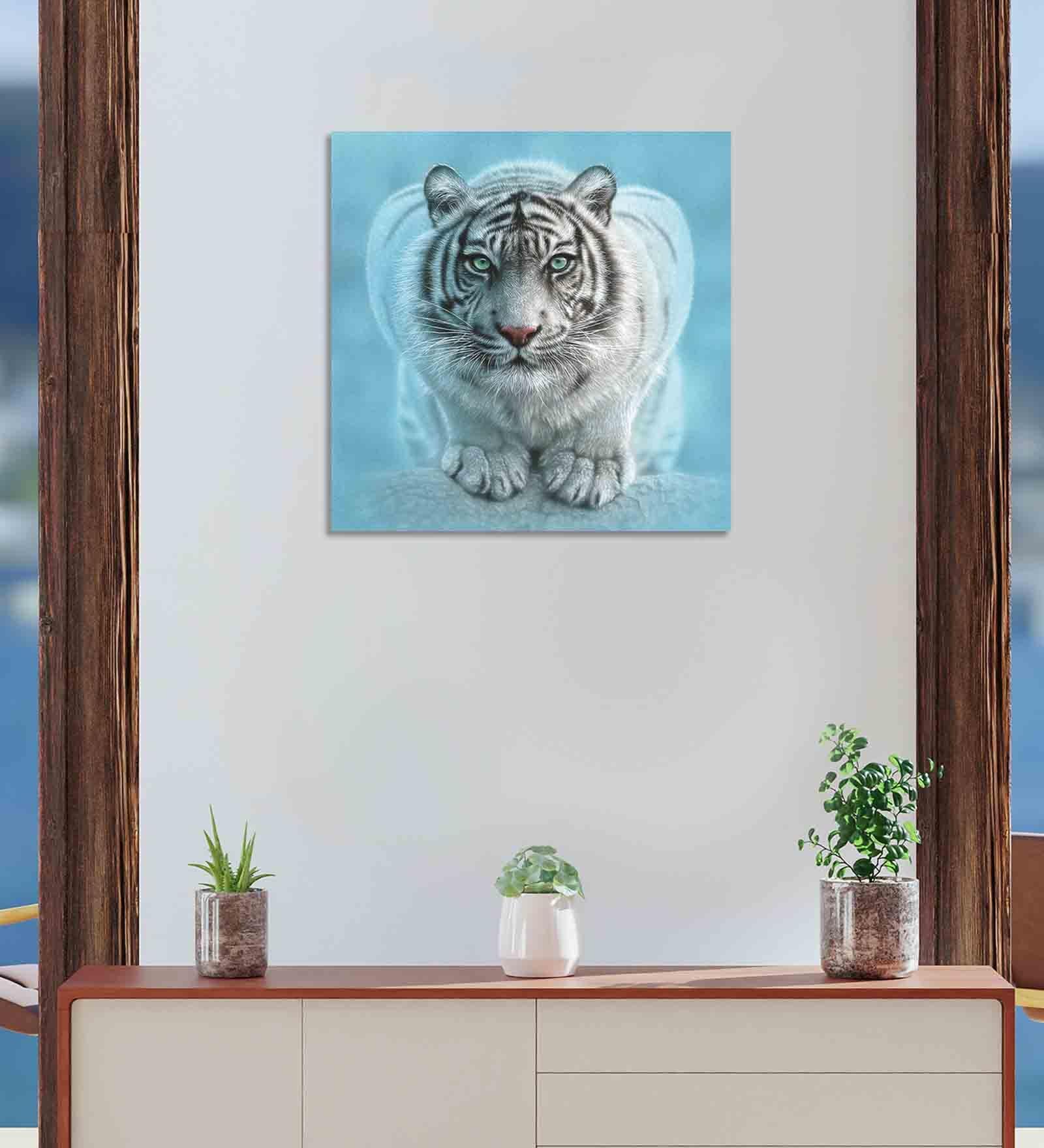Buy Tiger Orange Teak Wood Canvas Art Print at 26% OFF by Da Monica ...