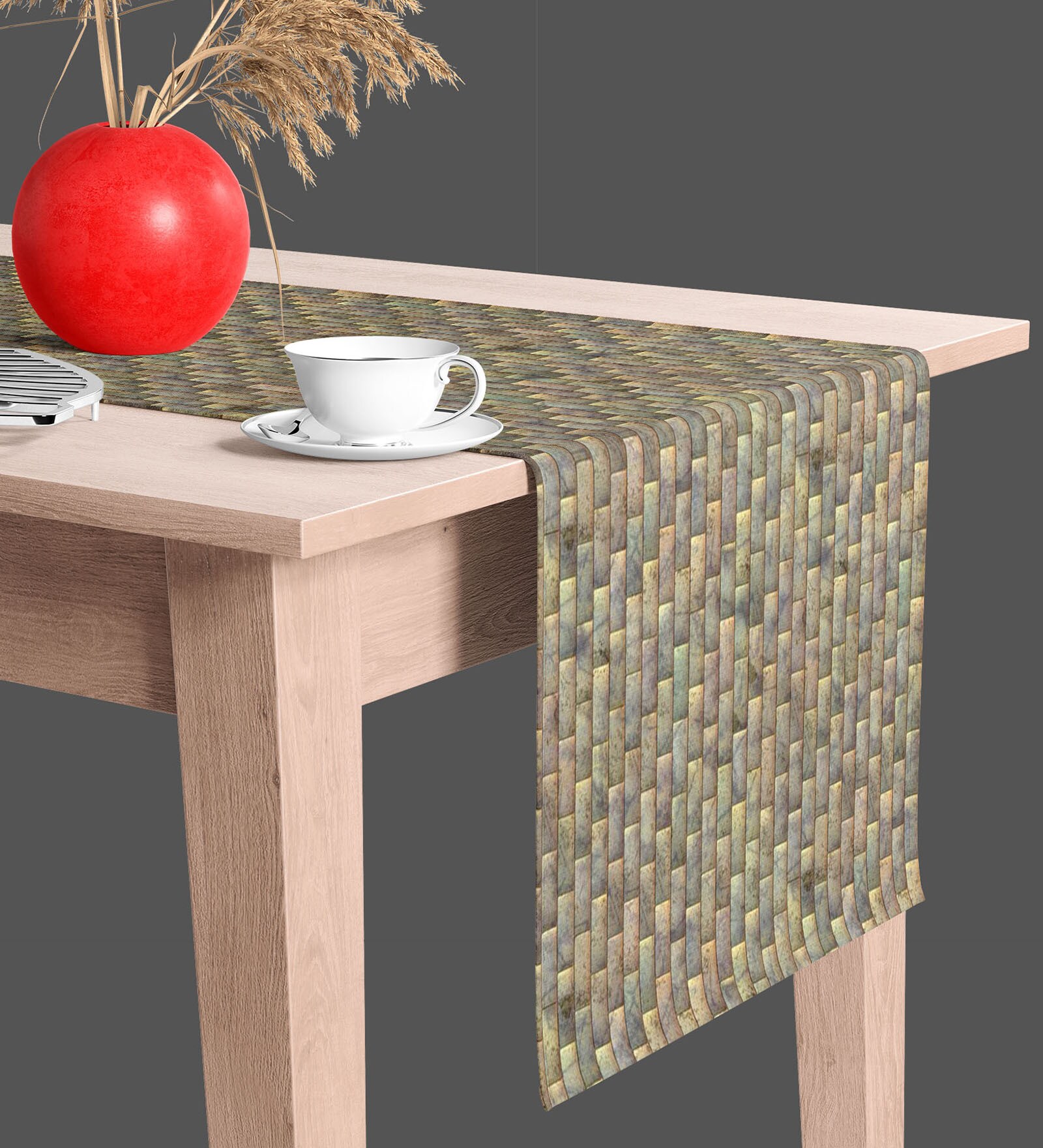 Buy Tiled Art Multicolor (72 x 12) Cotton Canvas Table Runner at 60% ...