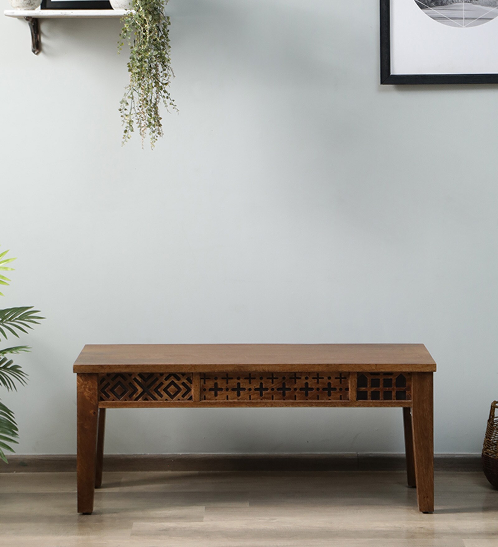 Buy Tishya Solid Wood Bench In Provincial Teak Finish at 4% OFF by ...