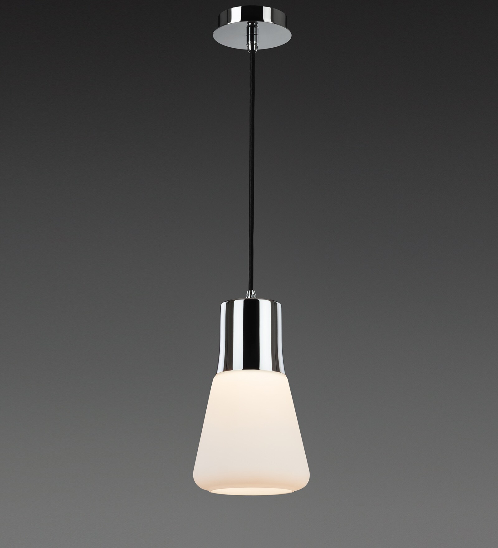 Buy Tisva White & Silver Glass & Steel Tsinnia Pendant Online - Bell ...