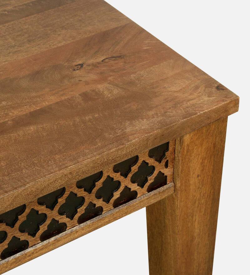 Buy Tishya Solid Wood 6 Seater Dining Table In Provincial Teak Finish ...