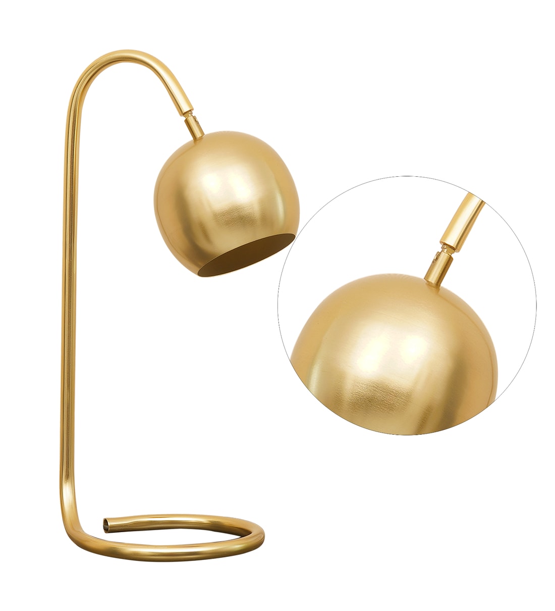 Buy Louise Gold Study Lamp With Metal Base By Kapoor E Illuminations ...