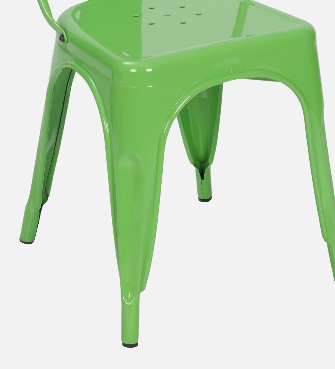 Buy Tolix Metal Cafe Chair in Green Colour by Decorative Online - Cafe ...