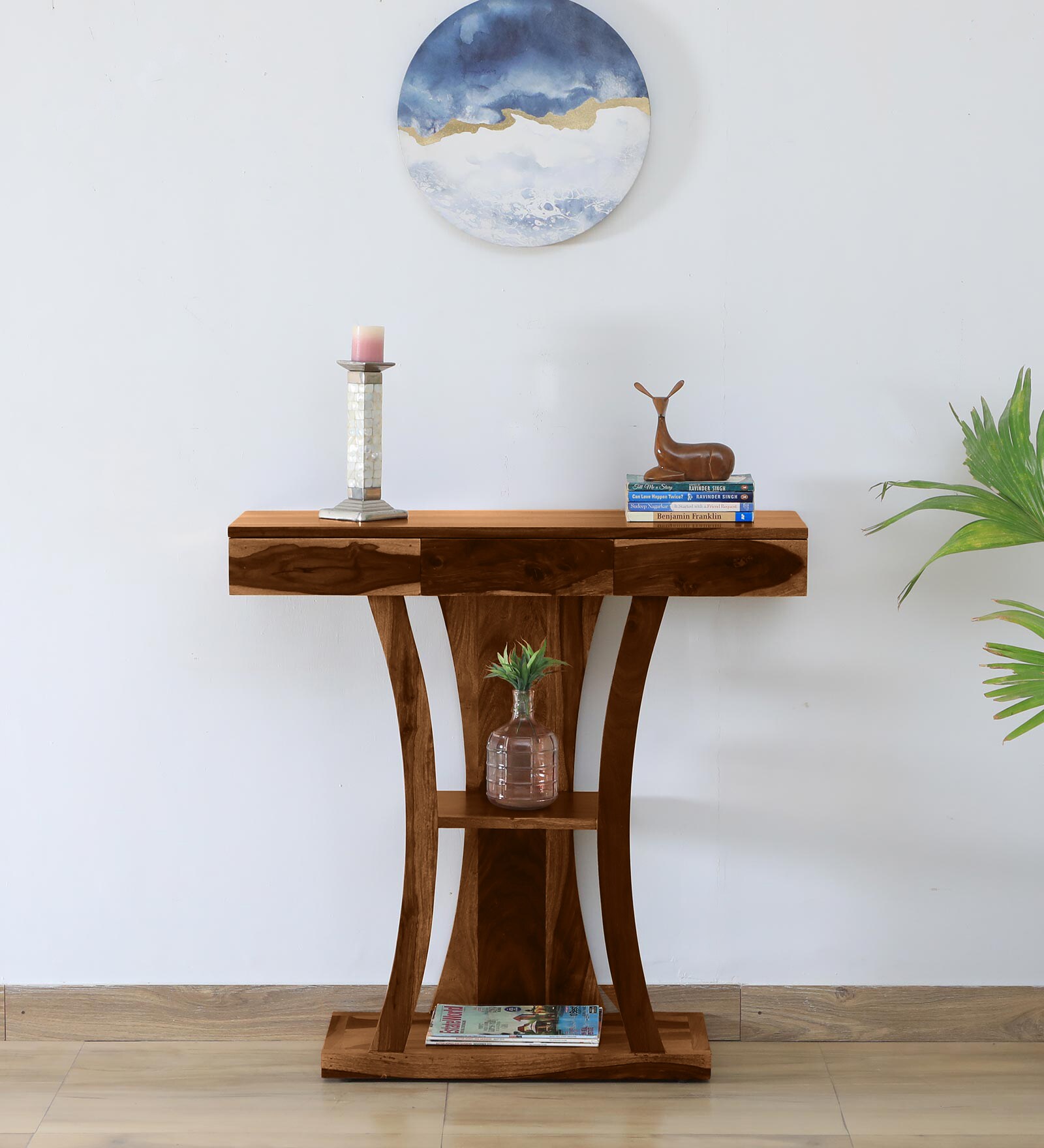 Buy Tolyatti Sheesham Wood Console Table in Scratch Resistant ...