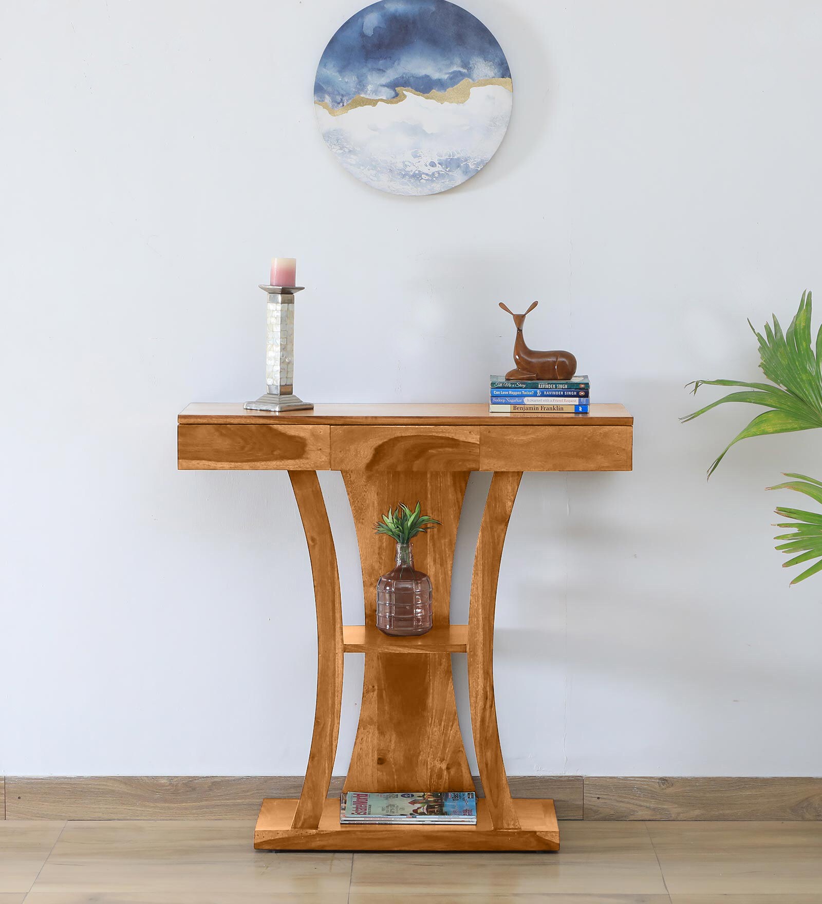 Buy Torino Sheesham Wood Console Table in Scratch Resistant Rustic Teak ...