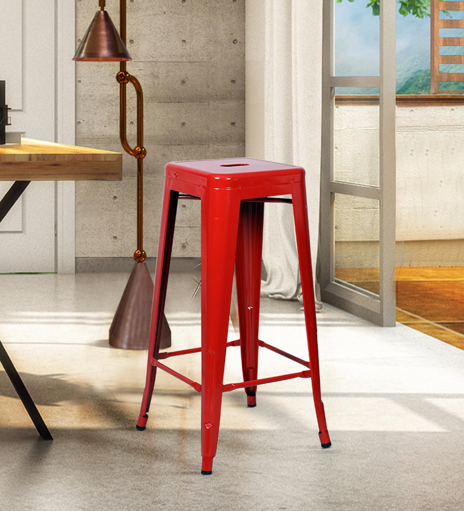 Buy Toto Bar Chair in Red Colour by SGS Industries Online ...