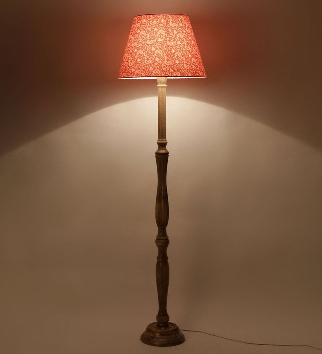 Buy Orange Acrylic Fused With Cloth Floor Lamp by Craftter at 34% OFF ...