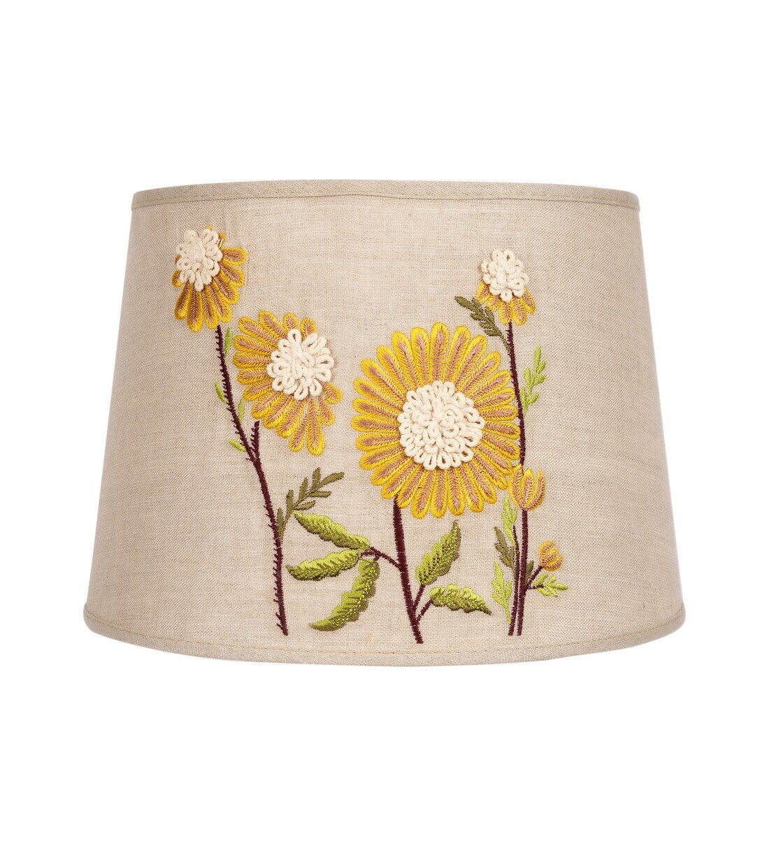 Buy Traditional Multicolour Linen Embroidered Lampshade By Kapoor ...