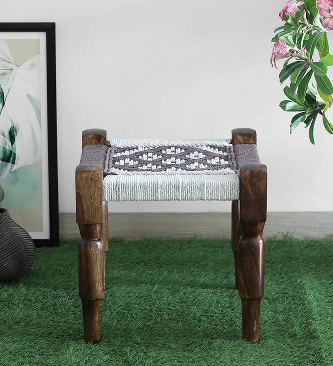 Buy Asahka Seating Stool In Scratch Resistant Provincial Teak Finish at ...