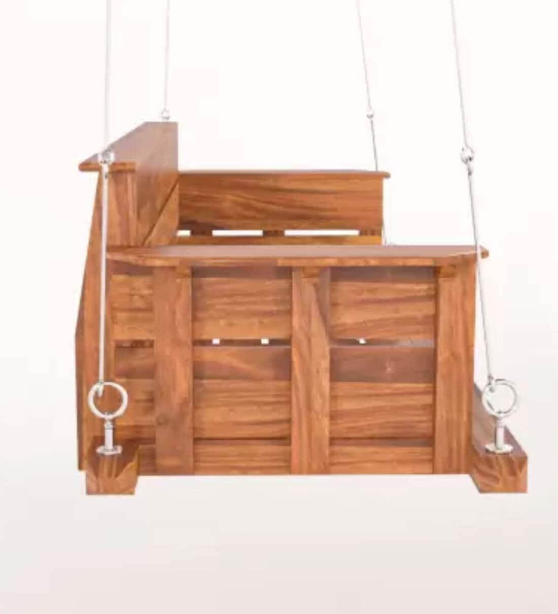 Buy Traditional Solid Wood Swings in Honey Finish by AD Planet Online ...