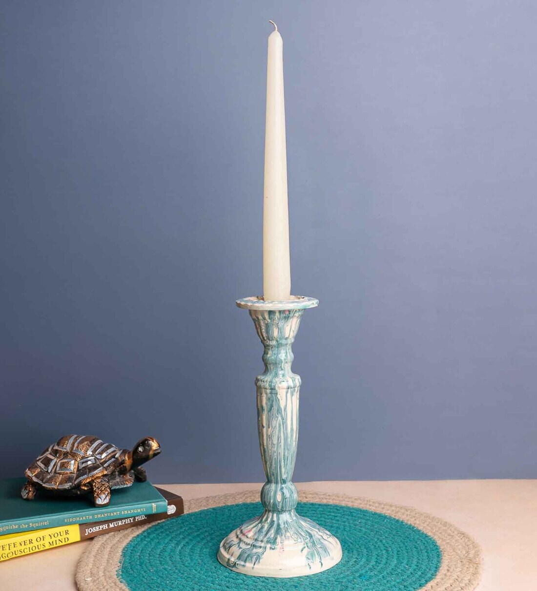 Buy Tranquil Tides Blue & White Metal Candle Stand at 6% OFF by ...