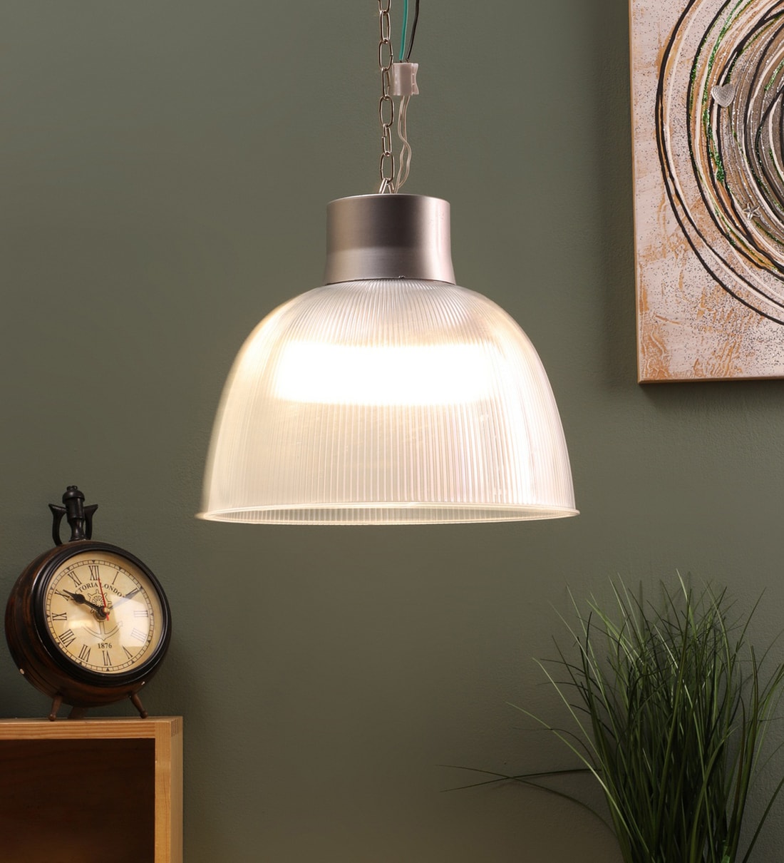 Buy Transparent Plastic Single Hanging Light by Eliante by Jainsons ...