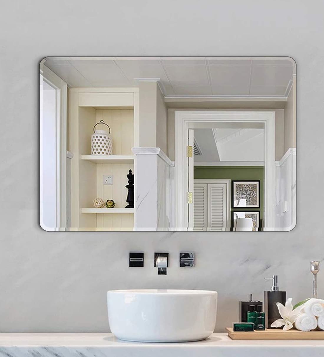 Buy Glass Rectangle Wall Mirror in Transparent colour at 12% OFF by Art ...