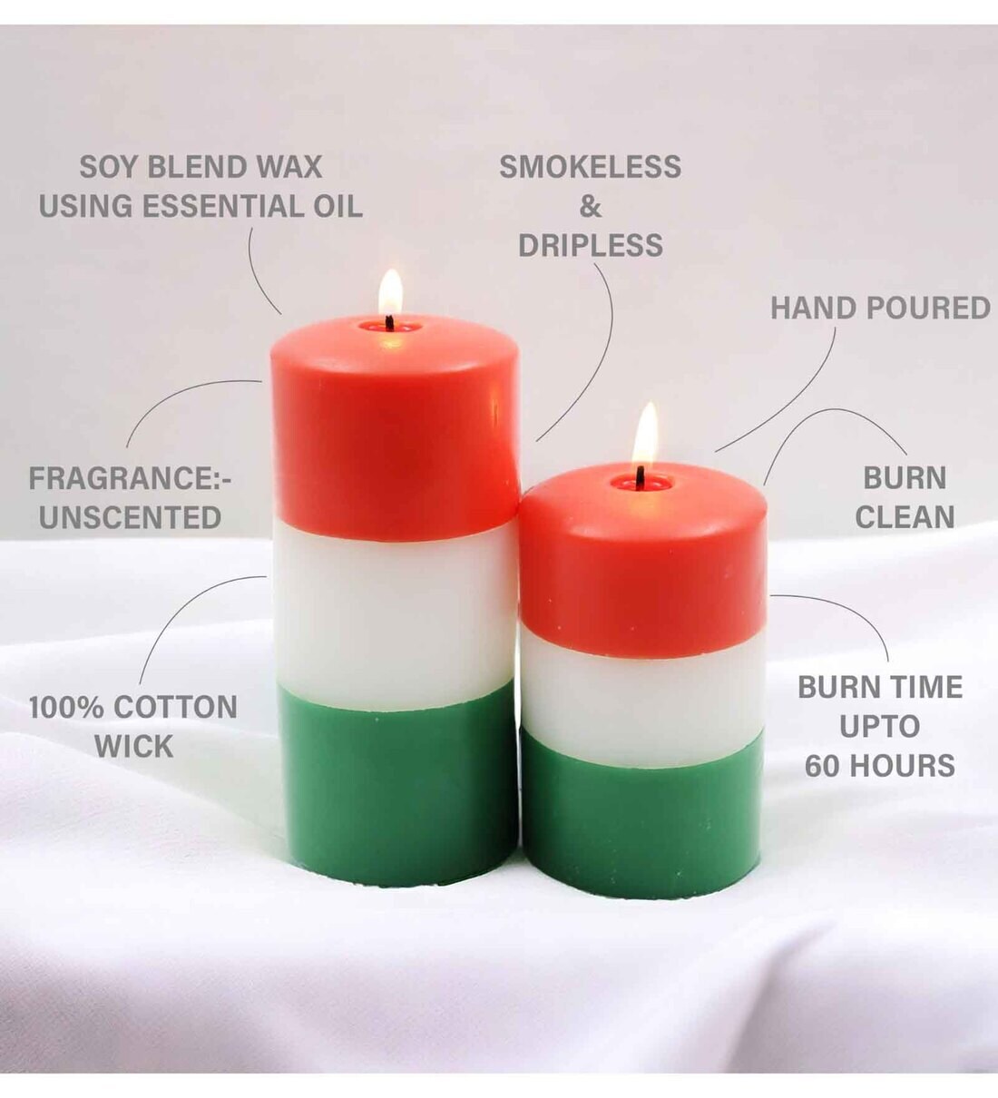 Tri Color Pillar Candles Timberline™ Pillar 3 X 3 Unscented
