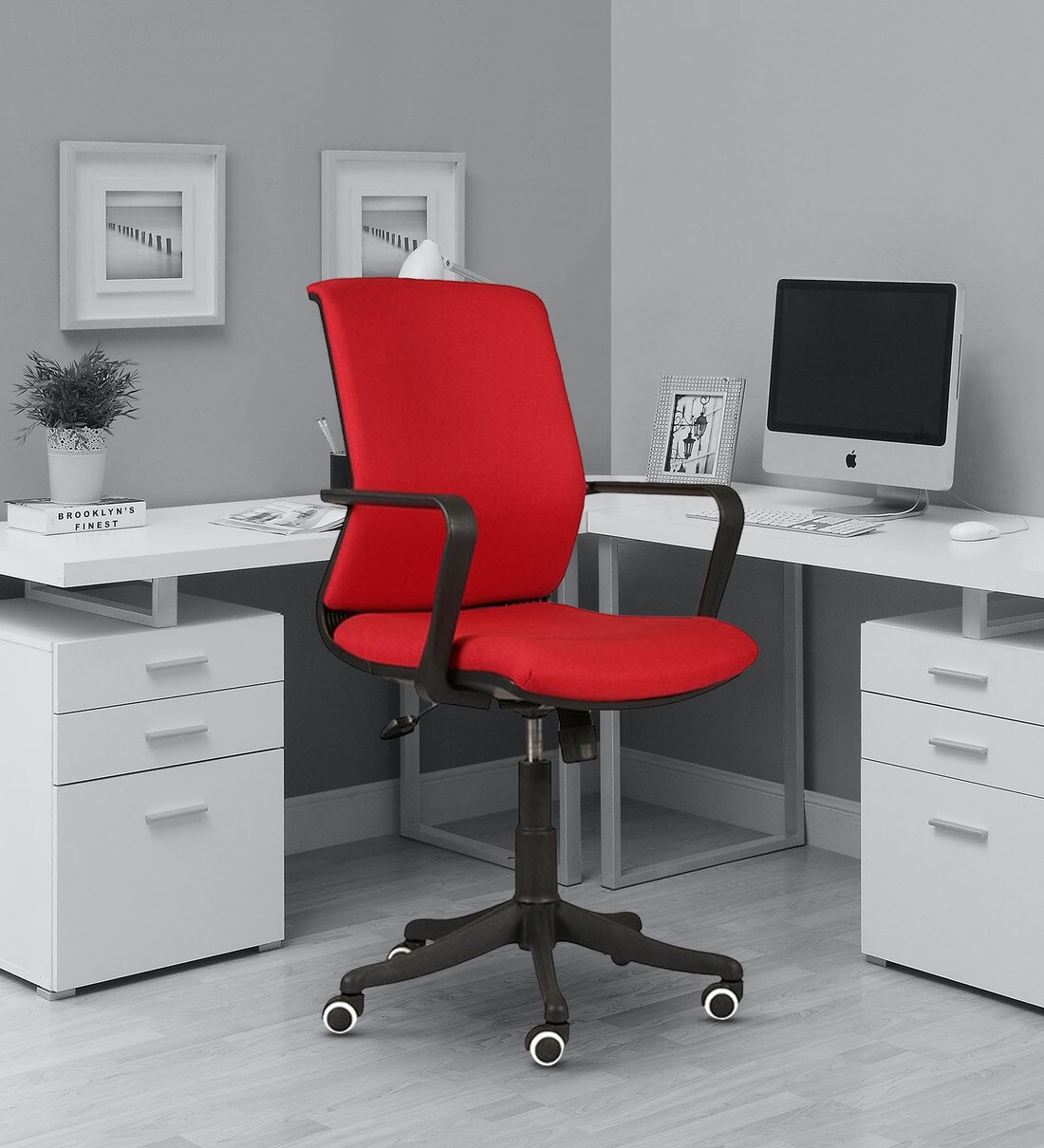 Buy Trisha Ergonomic Chair in Red Colour by Parin Online - Ergonomic ...