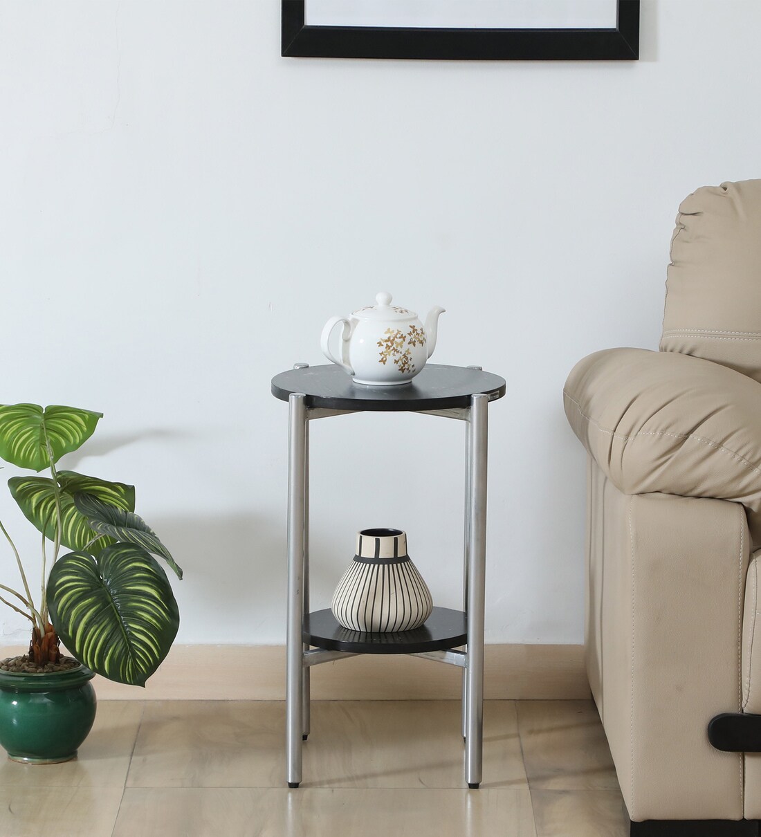 Buy Trishta End Table In Marble Finish at 30% OFF by Flywood | Pepperfry