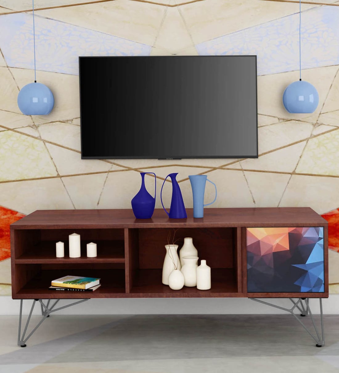 Buy Trussel Solid Wood TV Unit in Premium Acacia Finish at 6% OFF by ...
