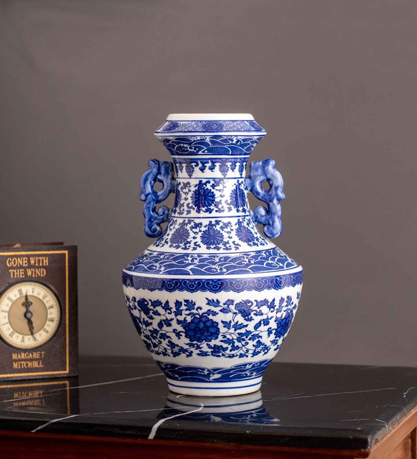 Buy Traditional Blue Porcelain Vase at 25% OFF by The Decor Kart ...