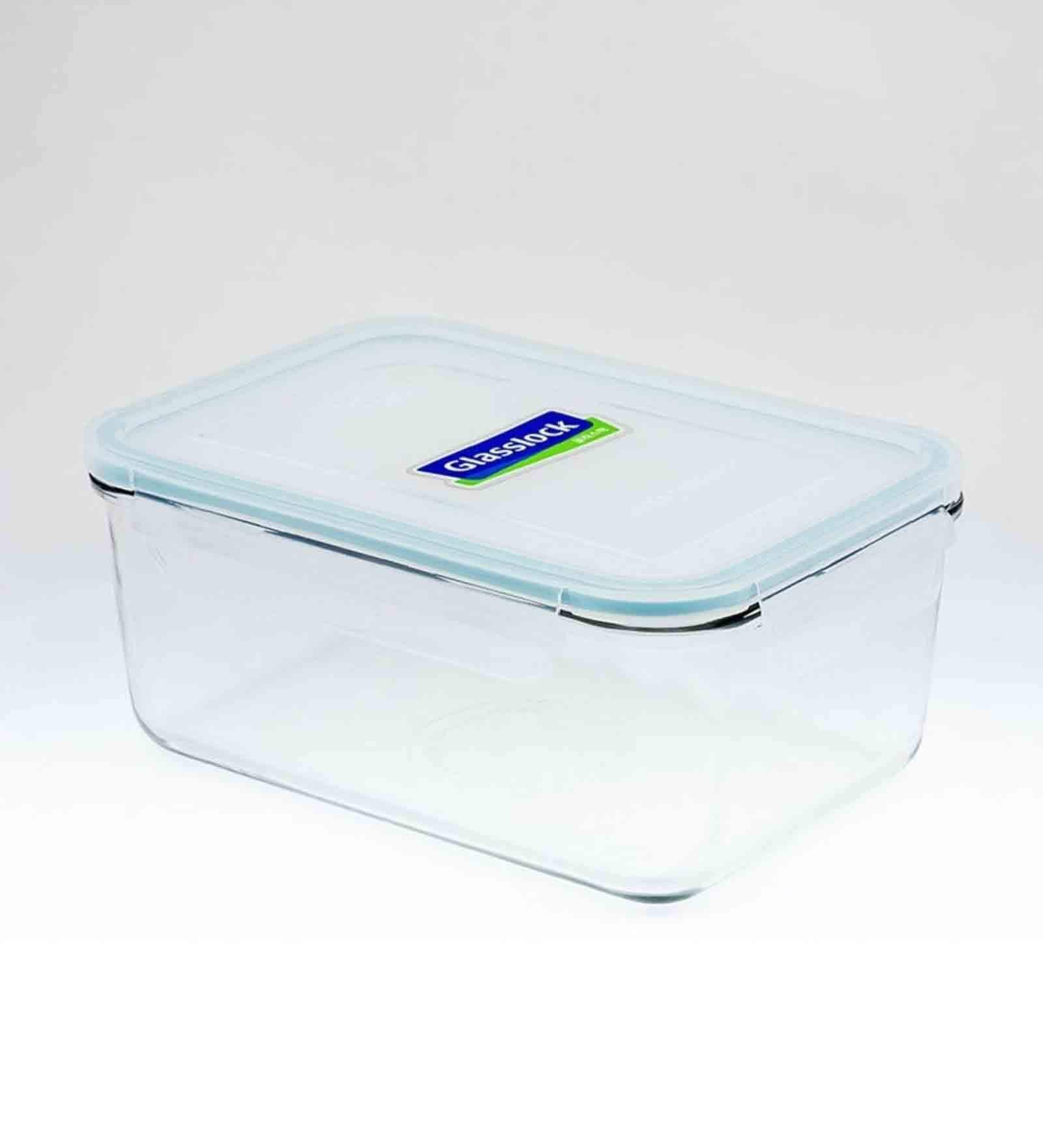Buy Transparent 1900ml Rectangle Glass Airtight Break Resistant Food ...
