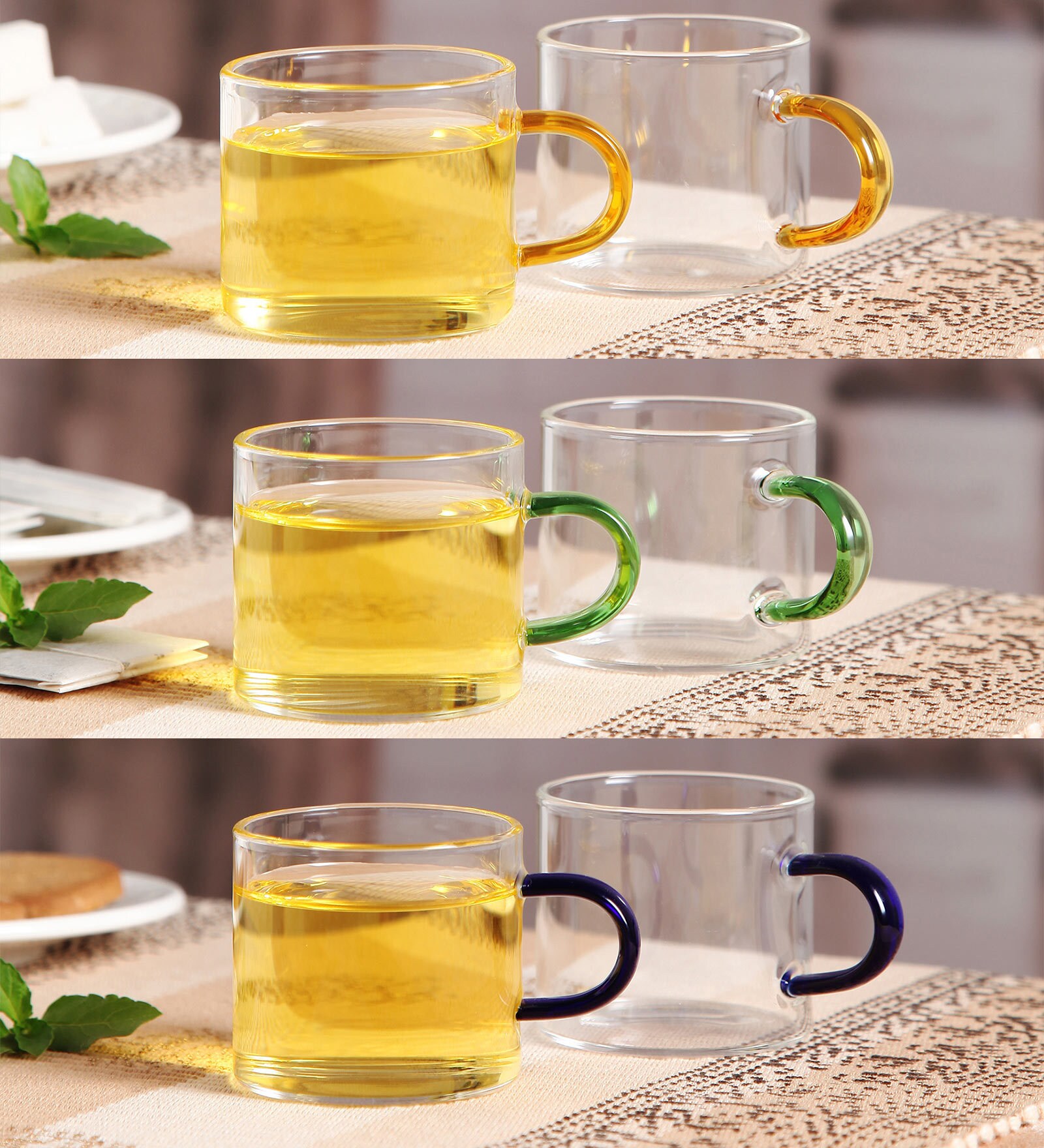 Buy 120 ML Glass High Quality Cups Set of 6 by ROXX Online - Cups ...