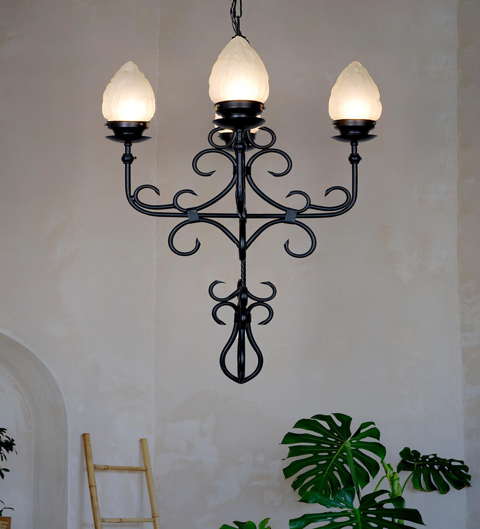 Buy Transparent Mild Steel Shaded Chandelier at 54% OFF by Fos Lighting ...