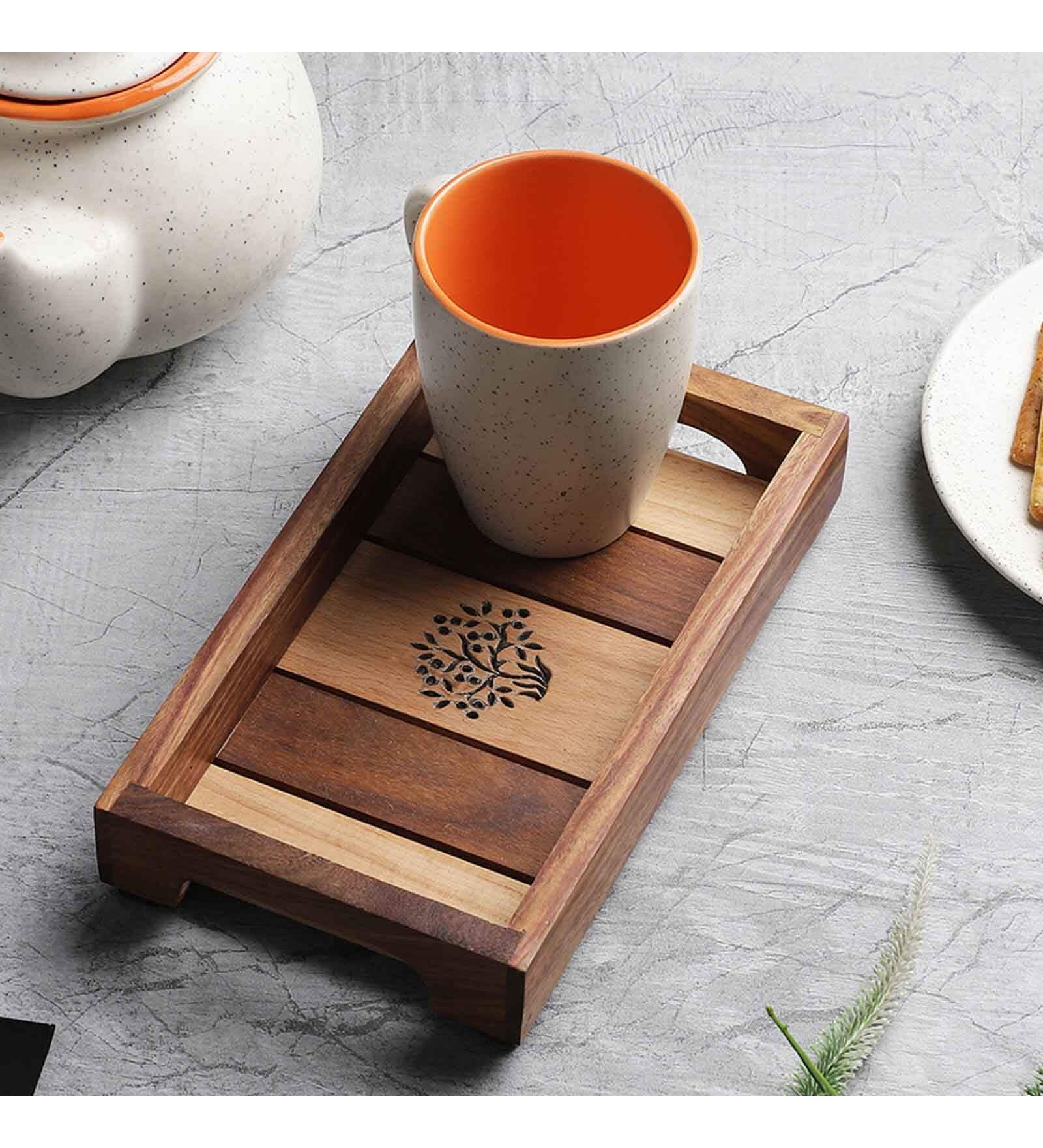 Buy Tree of Life Sheesham & Beech Wood Small Serving Tray at 11% OFF by ...
