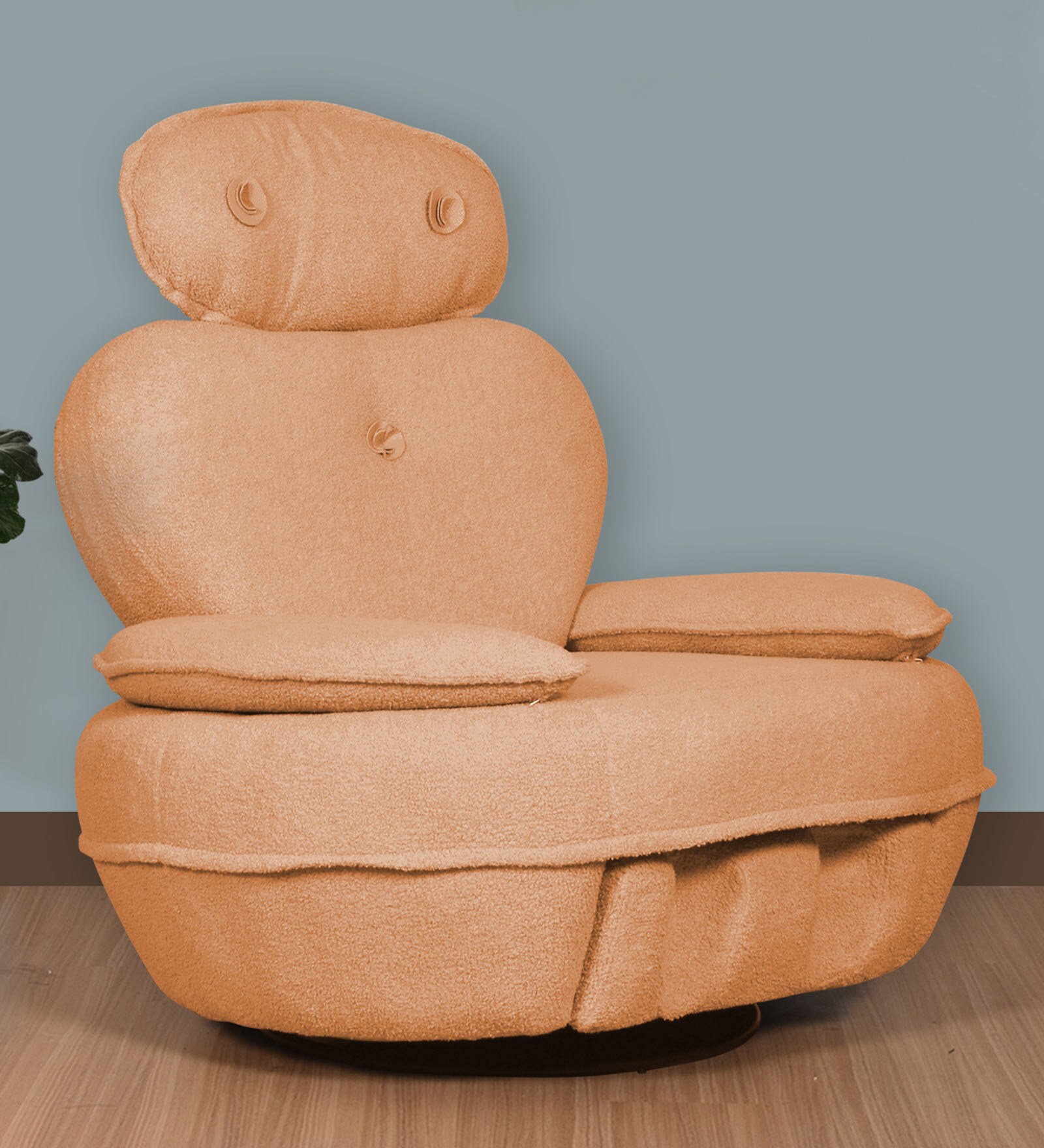 Buy Trendy Functional Rocking & Revolving Motorized Recliner In Orange ...