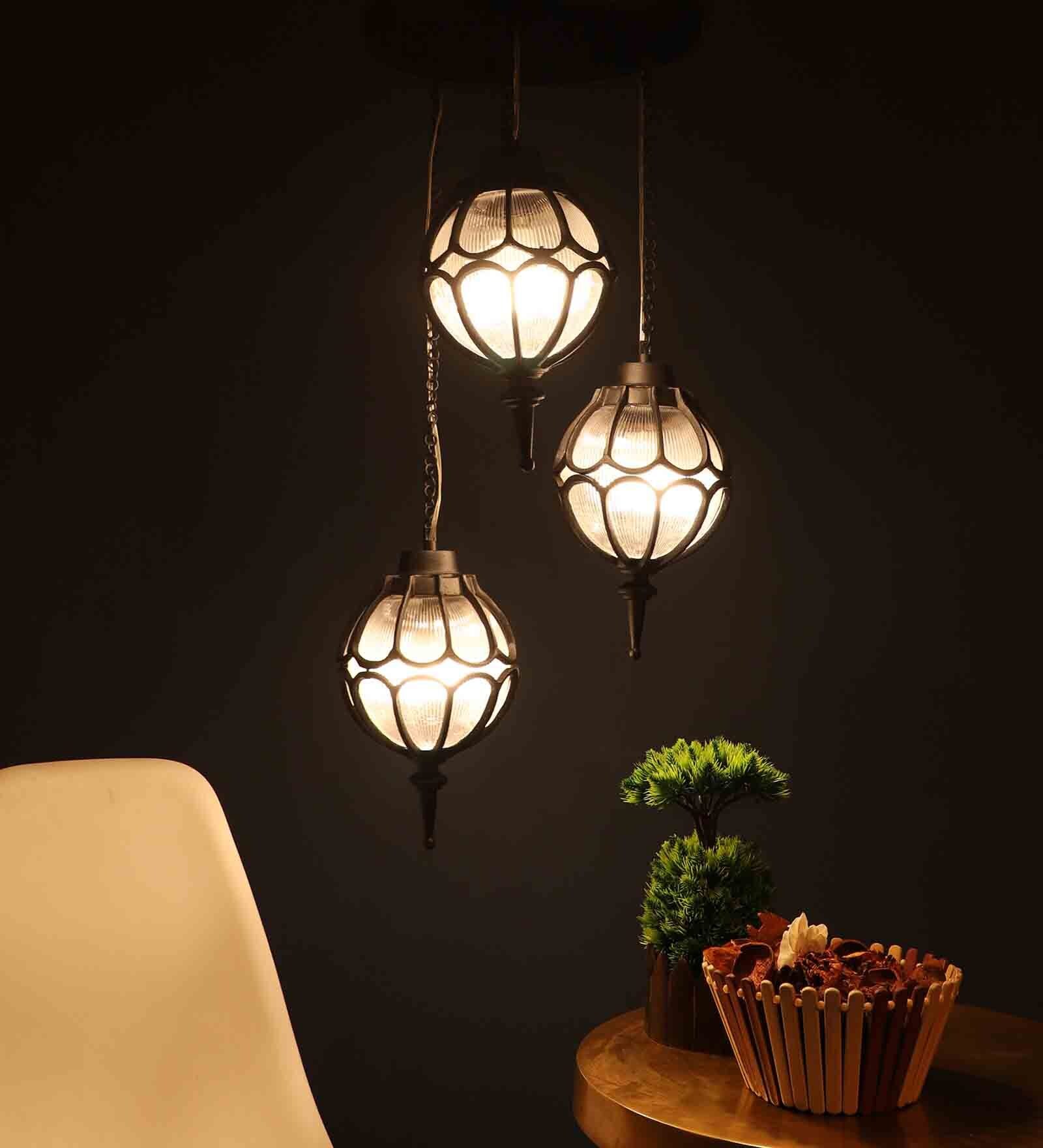 Buy Tres Black Metal Cluster Hanging Lights at 32% OFF by Eliante by ...
