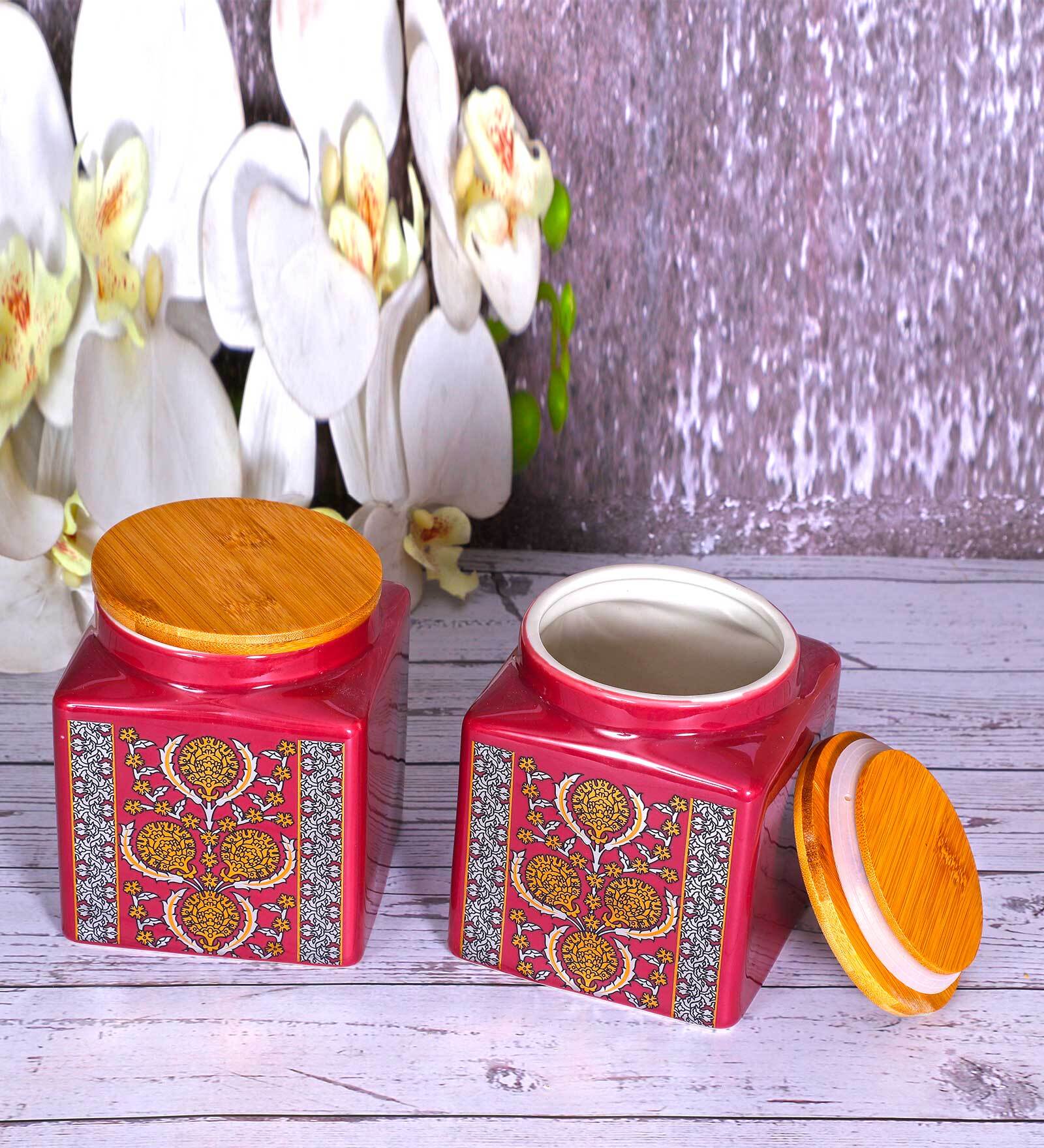 Buy Trojan 350ml (Set of 1 ) Ceramic Designer Jar by White Ink D cor at ...