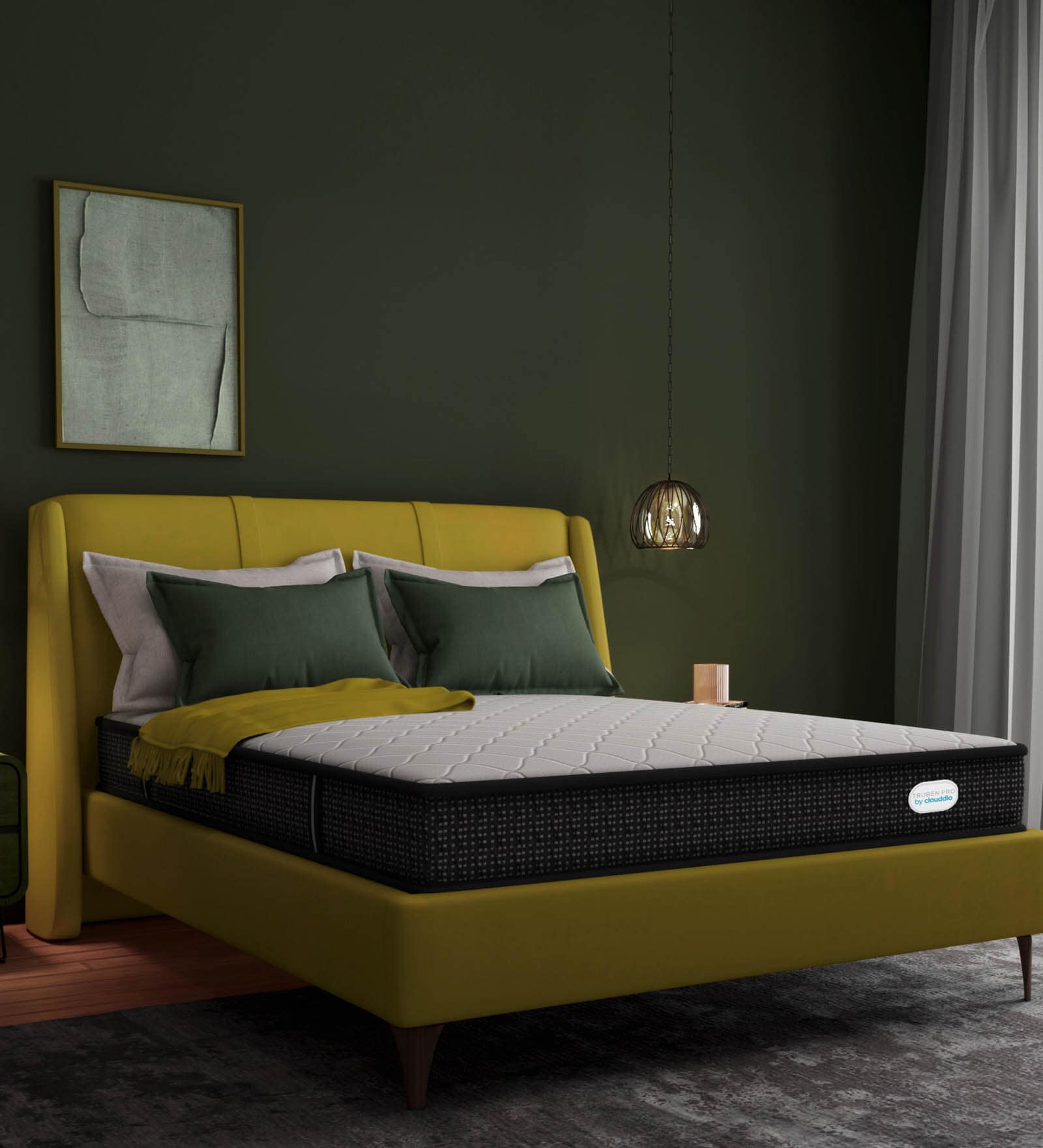 Buy Truben Pro 8 Inches Pocket Spring with Latex King Size Mattress by ...