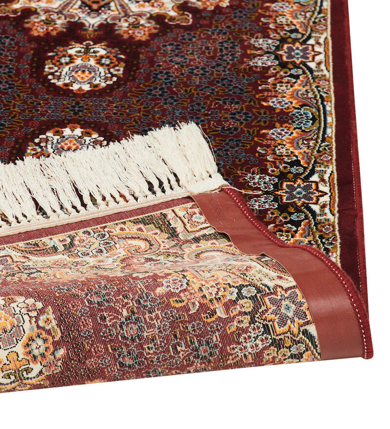 Buy Traditional Pattern Acrylic 5 x 2 Feet Machine Made Runners by ...