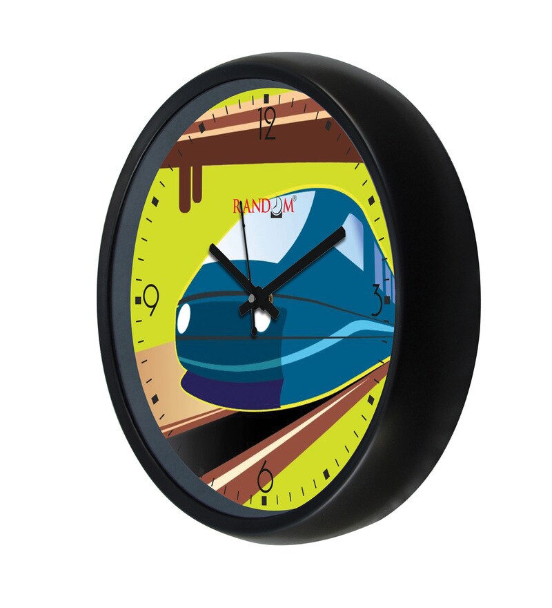 Buy Train Wall Clock in Blue colour by Random Online - Kids Wall Clocks ...
