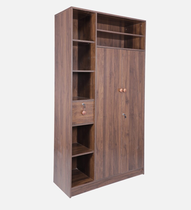 Buy Tree 2 Door Wardrobe in Walnut Finish Online - 2 Door Wardrobes ...