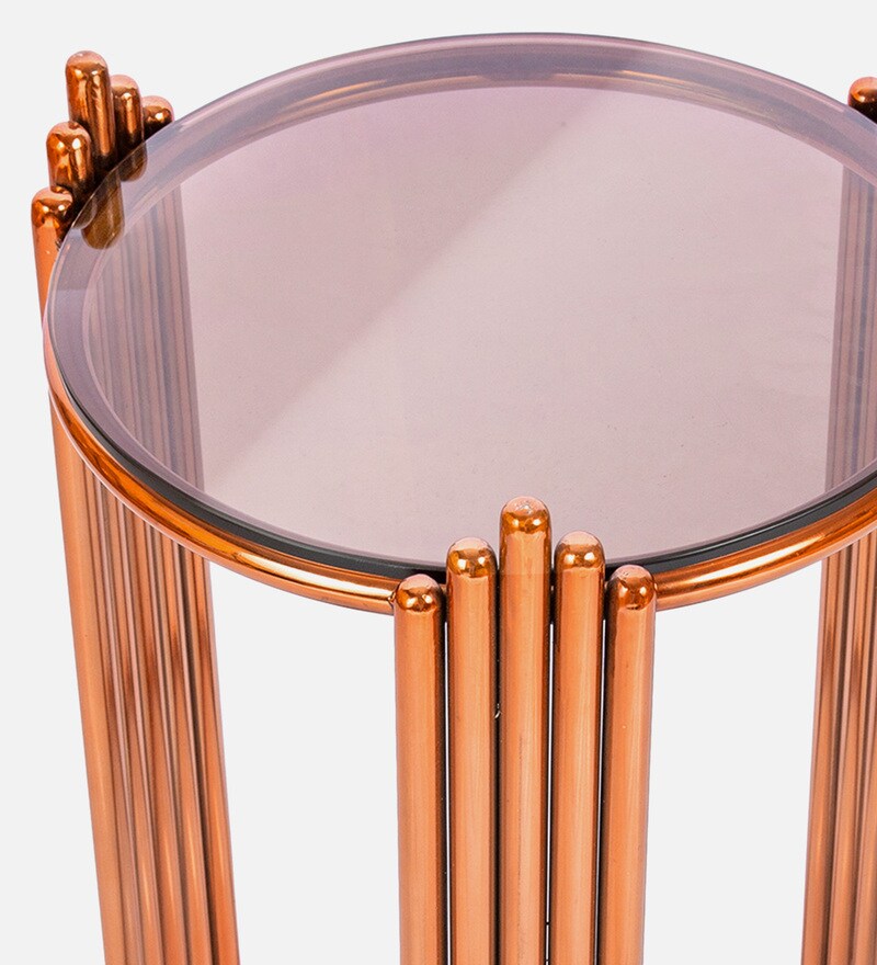 Buy Trinity End Table in Gold Finish By Hn Hues Online - Contemporary End Tables - Tables ...