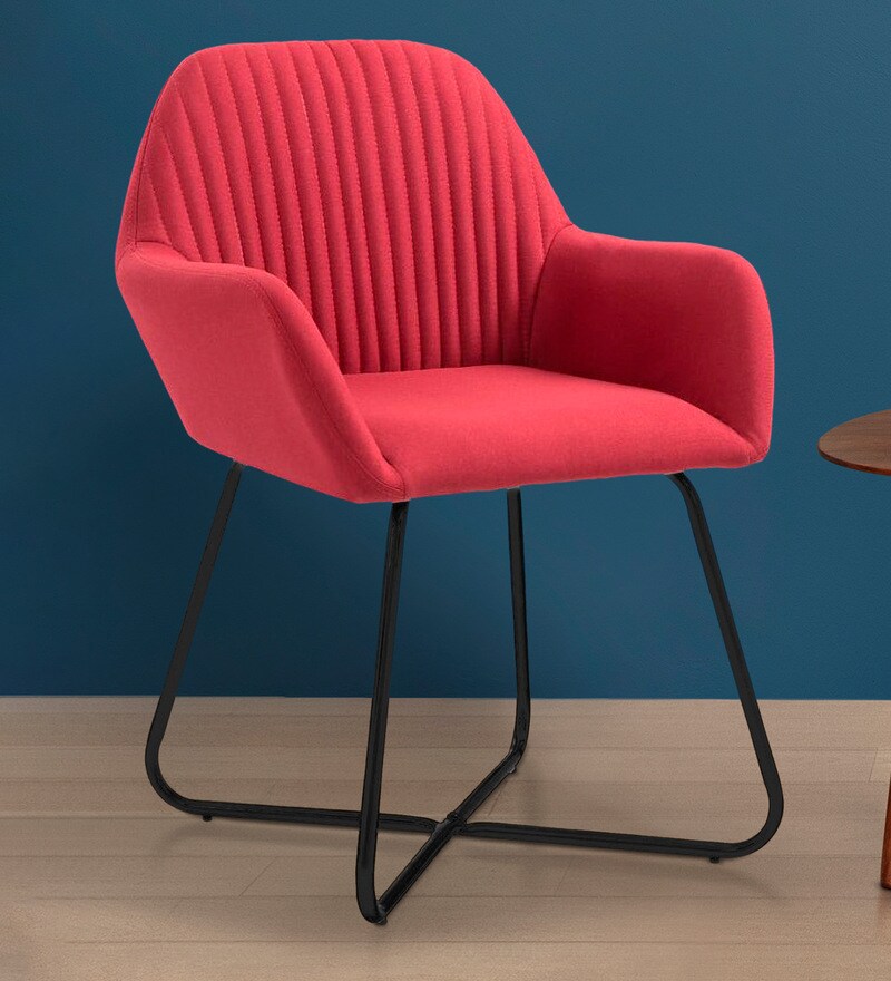 Buy Troy Lounge Chair In Maroon Colour by Furncasa Online - Full Back ...