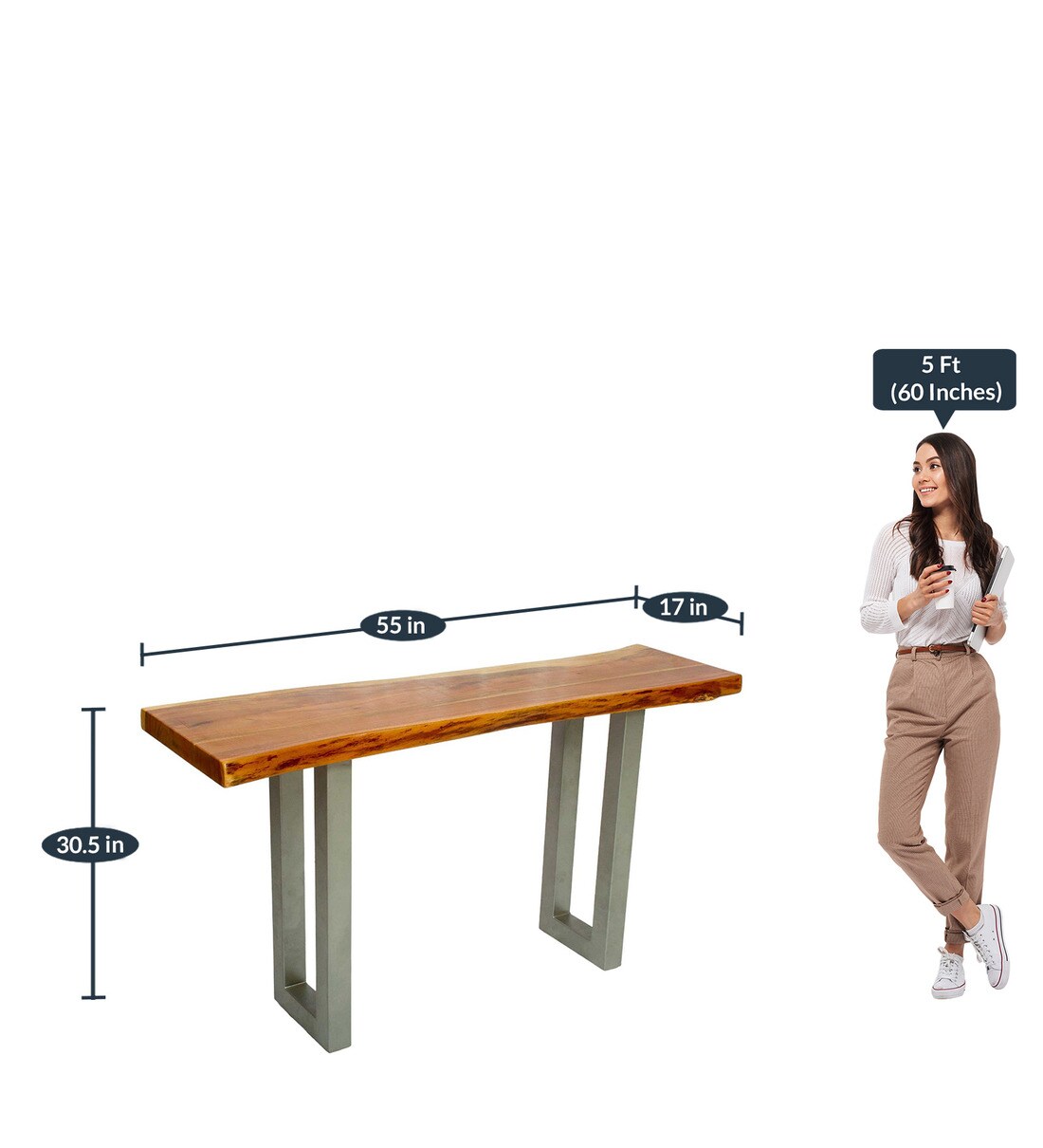 Buy Tuff Console Table In Natual Colour By Care Furniture Online ...