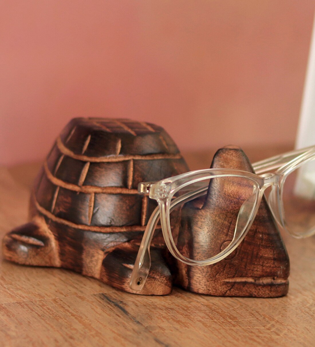 Buy Turtle Brown Colour Mango Wood Spectacle Holder Desk Organizer at ...