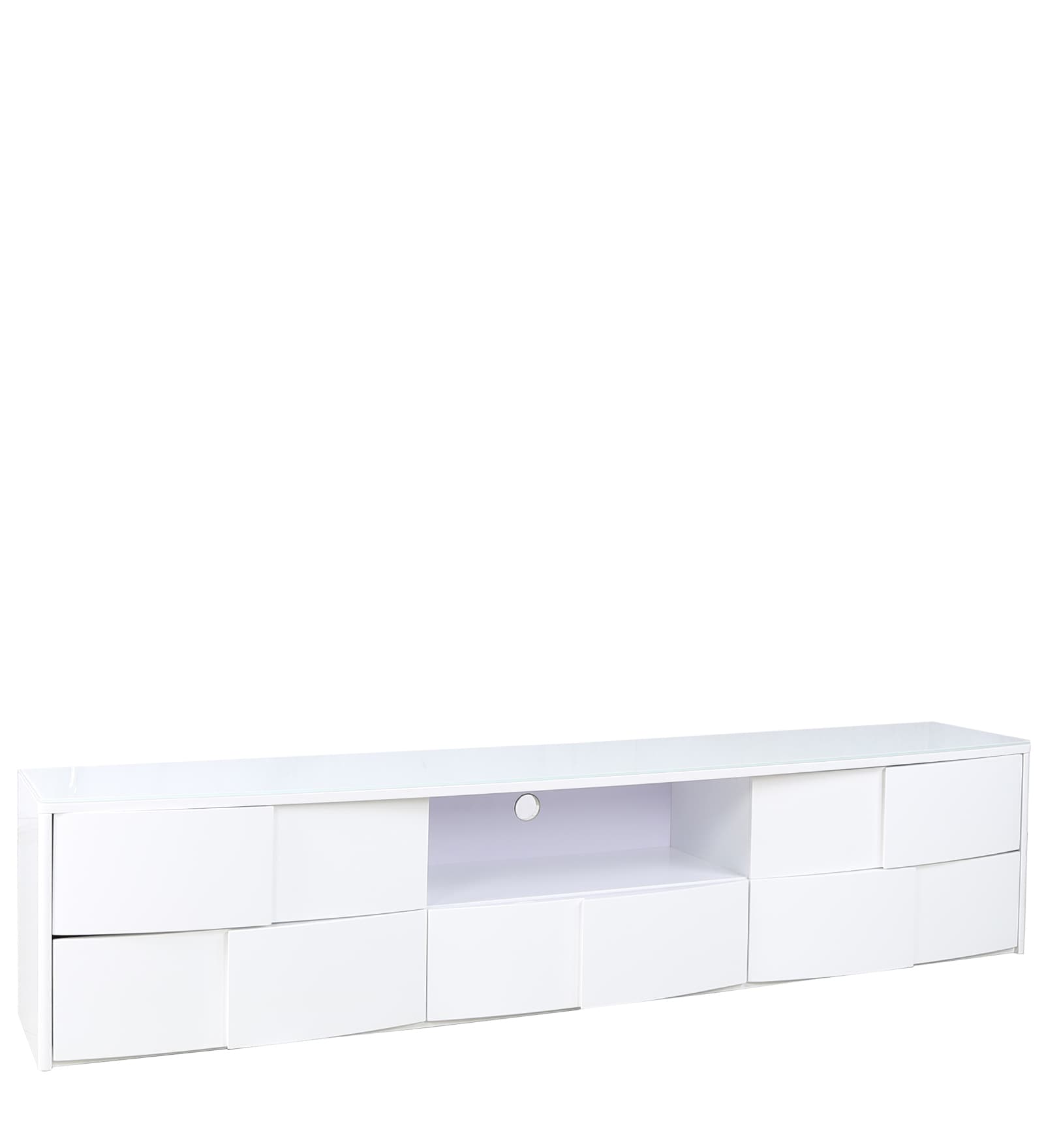 Buy Entertainment Unit in White Duco Paint by Parin Online - Modern TV ...