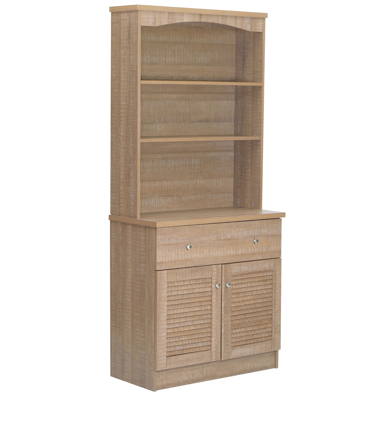 Buy Natsuki Two Door Kitchen Cabinet with Drawer in Oak Finish by ...