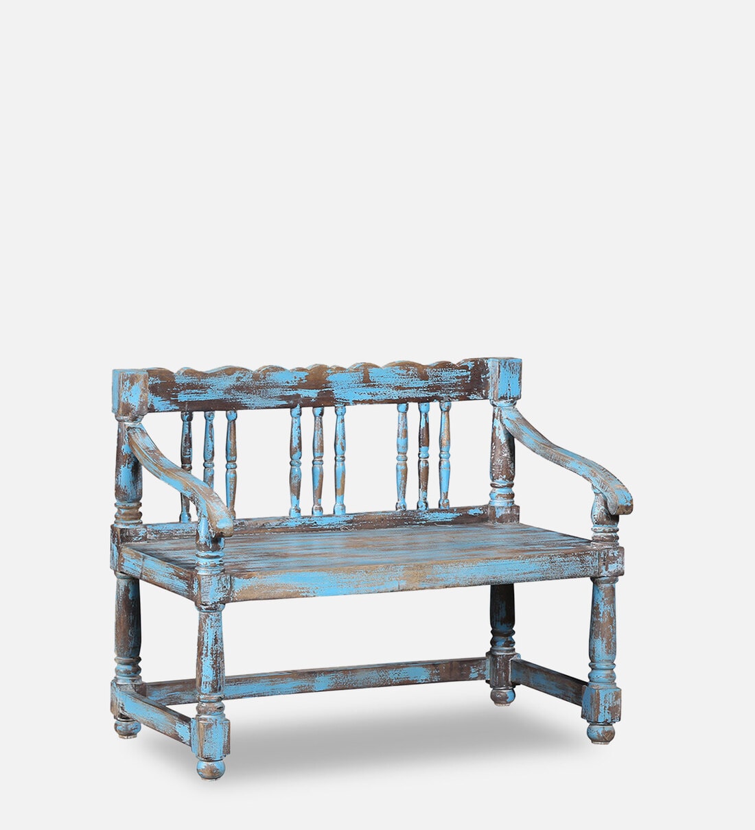 Buy Yosa Solid Wood Settee in Distress Color Finish at 18% OFF by ...
